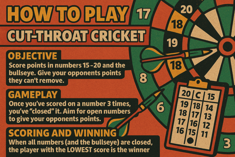 How To Play Cut Throat Cricket Darts Game - Game Shot Darts